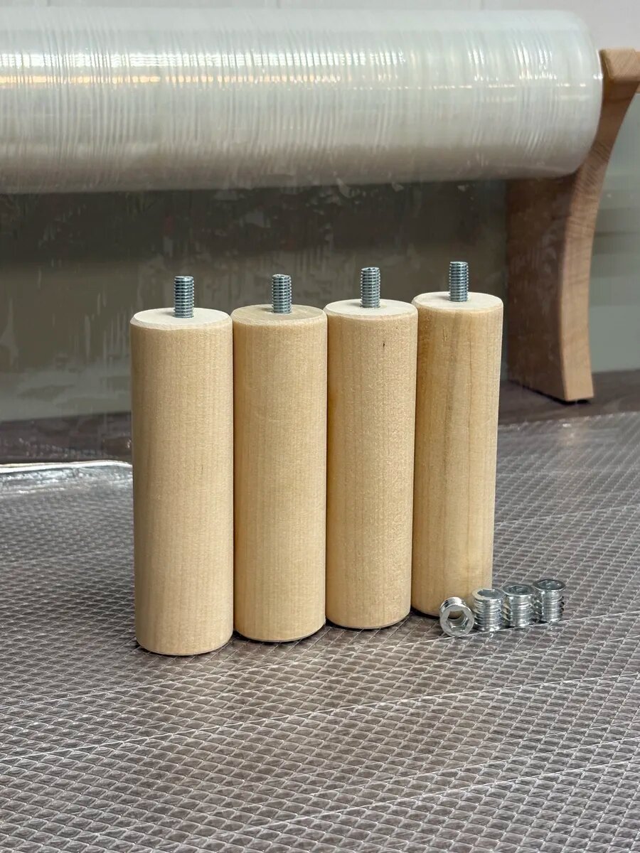 Ножки круглые мебельные 13 см некрашенные