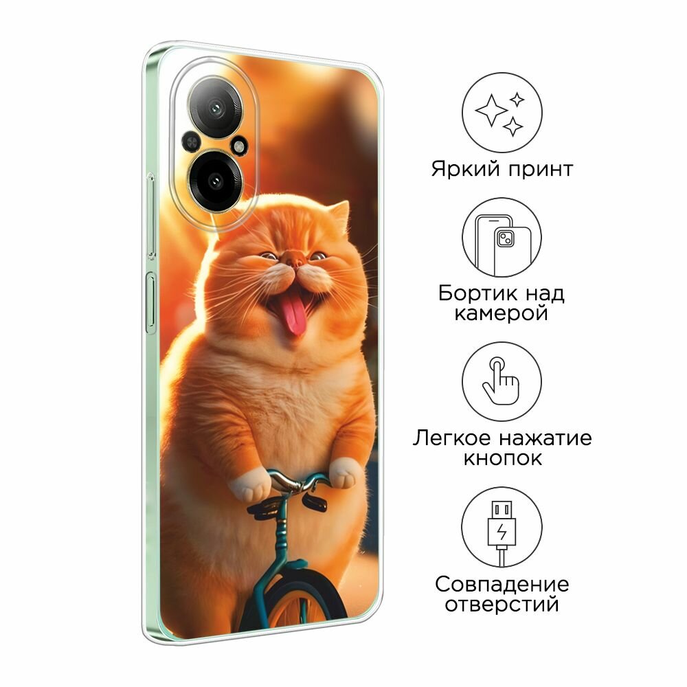 Чехол на Realme C67 4G / Реалми C67 4G с принтом "Кот на велике" — фото 1
