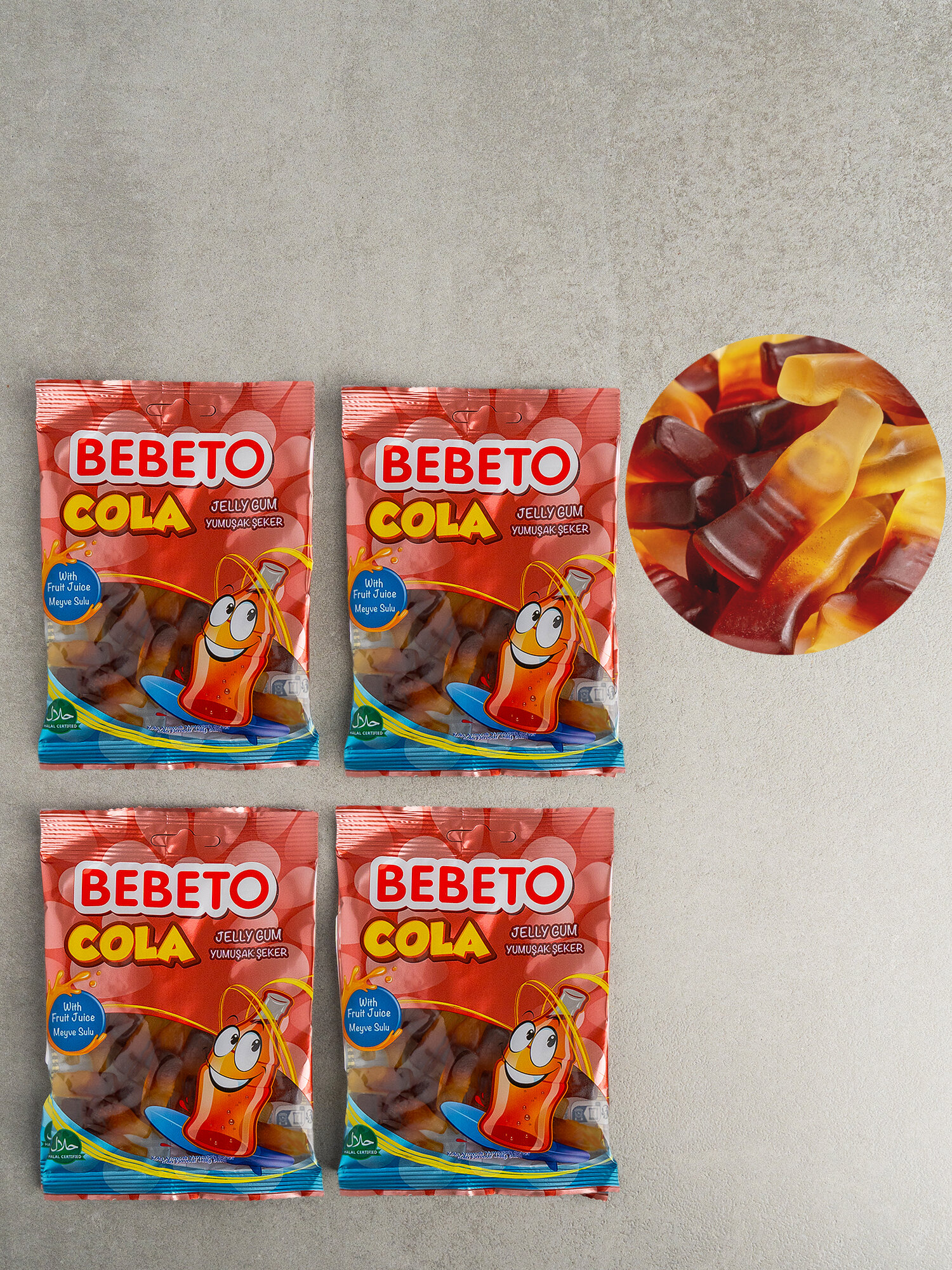 Мармелад жевательный COLA со вкусом Колы 70 гр 4 шт