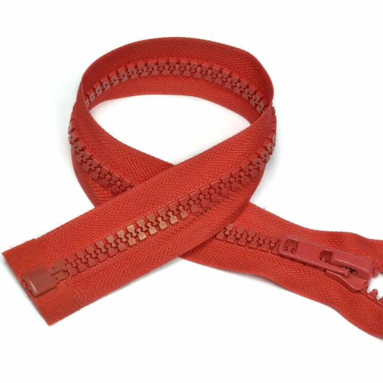 Молния тракторная Т5, 75 см, 1 бегунок красная, для верхней одежды и сумок 5 шт.