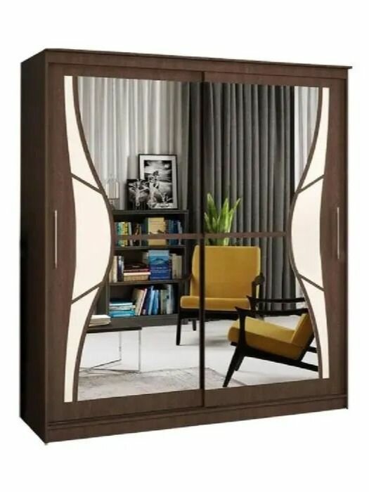 Шкаф-купе Элегант №1 (Венге) 200х220х65