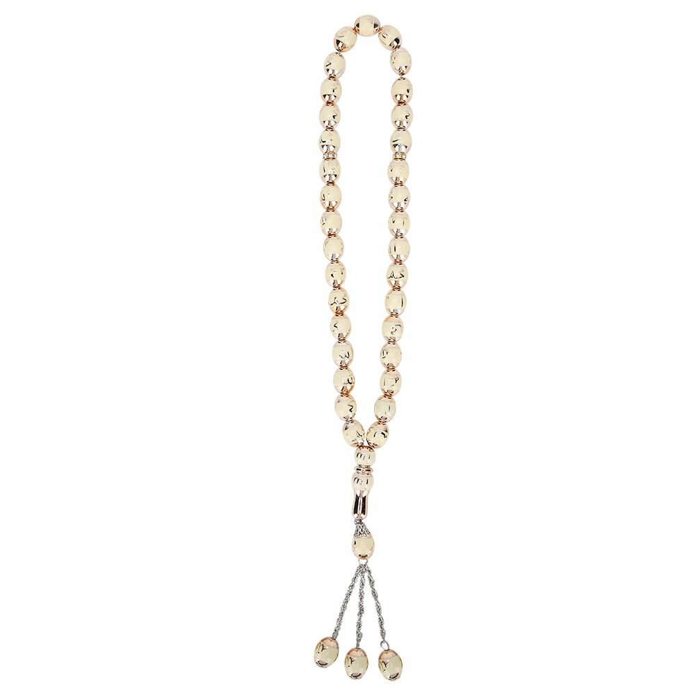 Мусульманские четки из смолы унисекс, круглые повторяющиеся слова, четки, принадлежности для поклонения, аксессуары, бежевый цвет