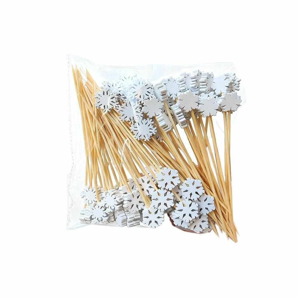 50шт Фруктовые бамбуковые палочки