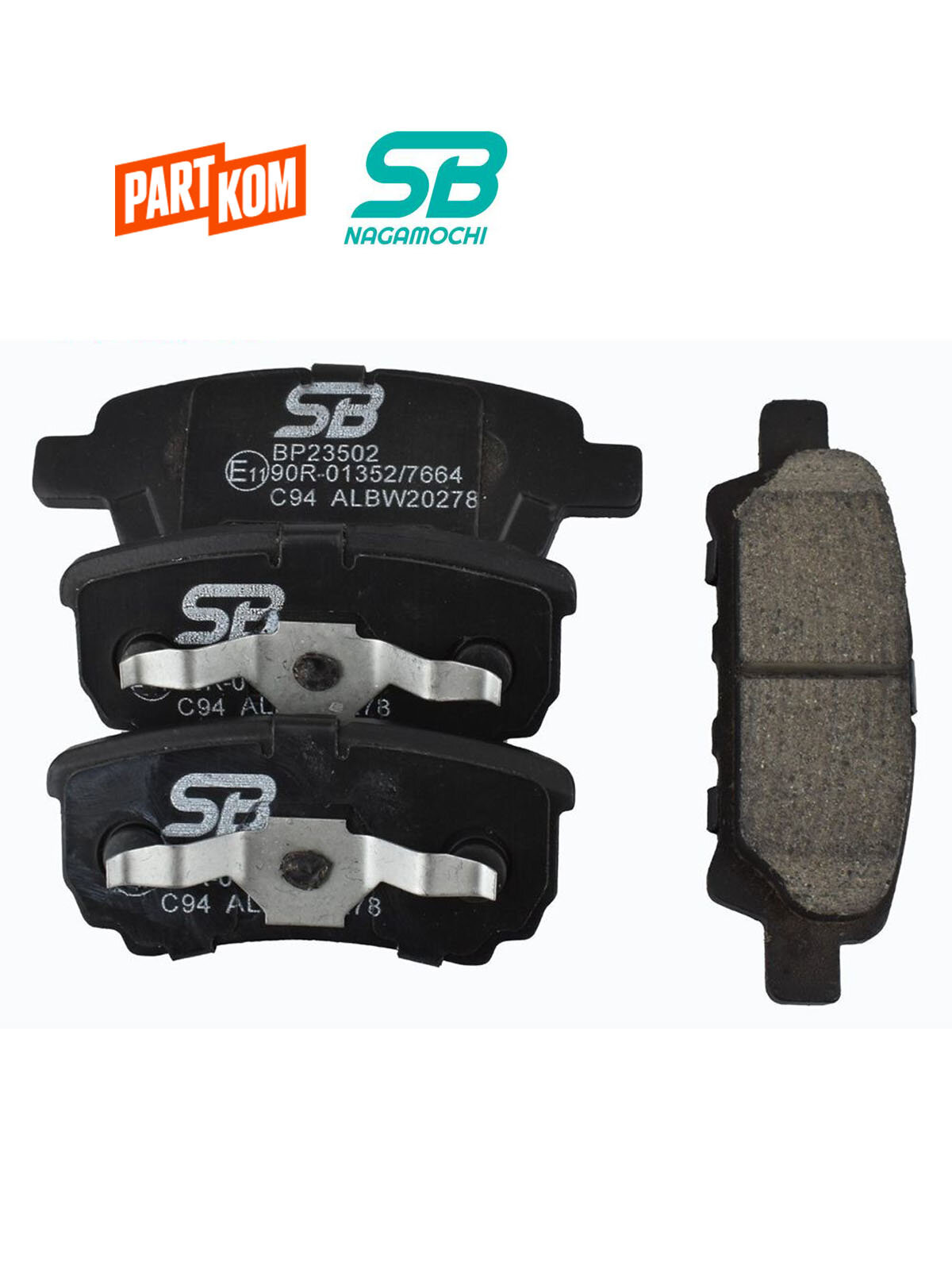 Тормозные колодки задние SB NAGAMOCHI BP23502 для а/м Mitsubishi Lancer IX-X, Outlander XL, Outlander (CU)