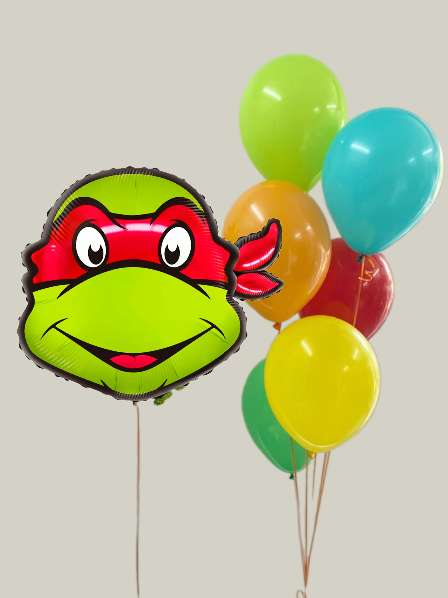 Воздушные шары с гелием для мальчика, фольгированные шарики Черепашки Ниндзя