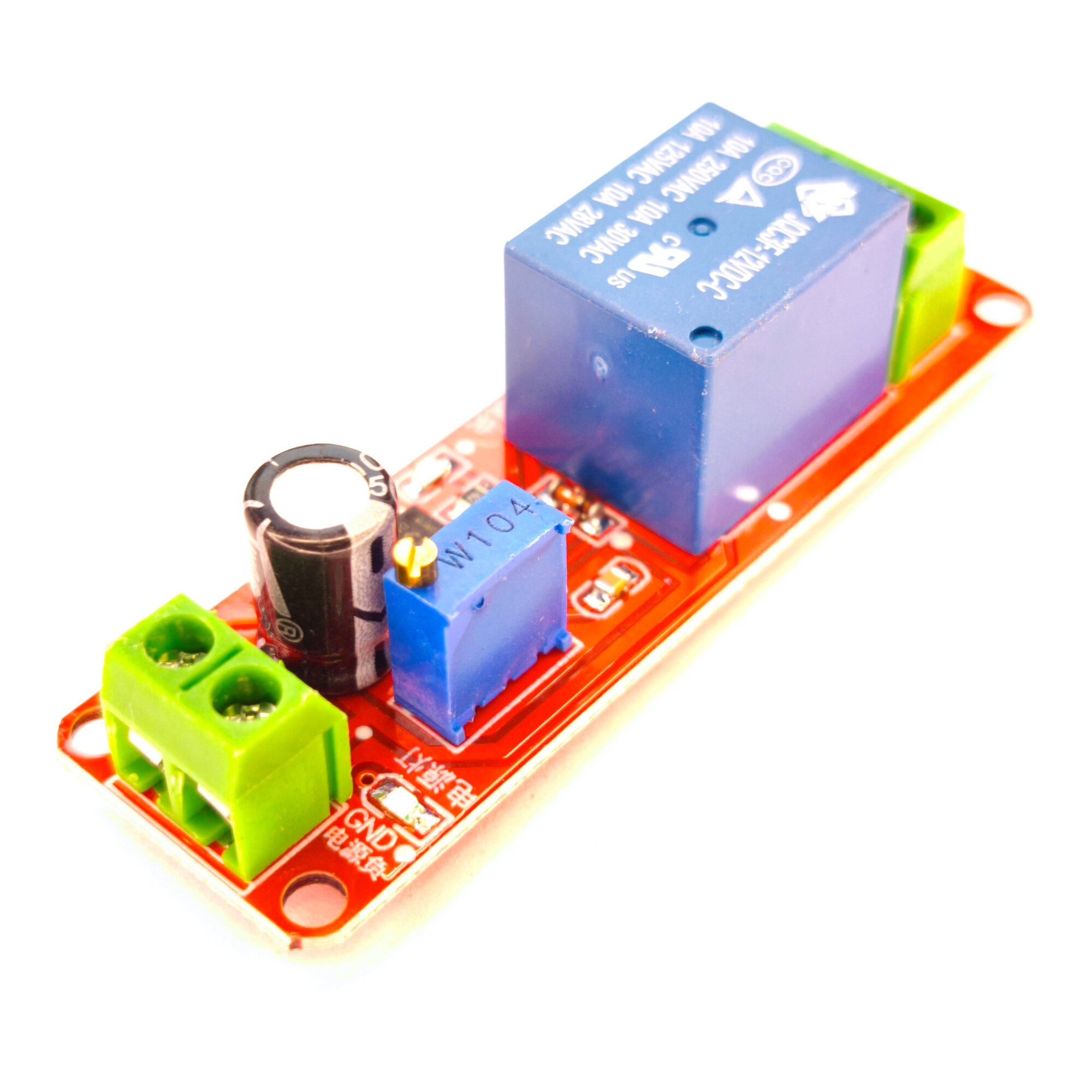 Модуль реле задержки включения на микросхеме NE555 (12В)
