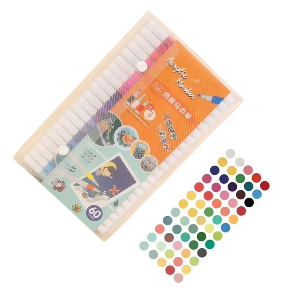 36/48/60 цветов Акриловые Фломастеры Акриловая ручка Граффити Фломастер Художественные принадлежности