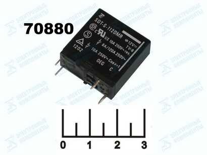 Реле =12V 10A/250V SDT-S-112LMR