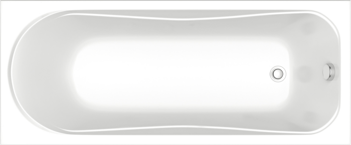 Акриловая ванна Bas Атланта 170x70 см, пристенная, белая, с каркасом