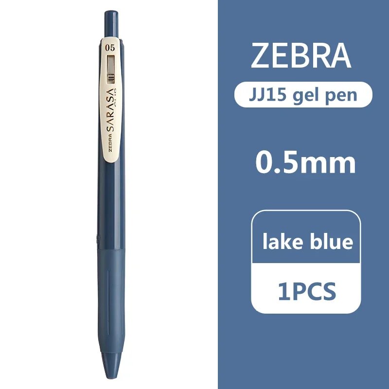 Гелевая ручка ZEBRA JJ15 SARASA Retro Series 0,5 мм Синий, lake blue