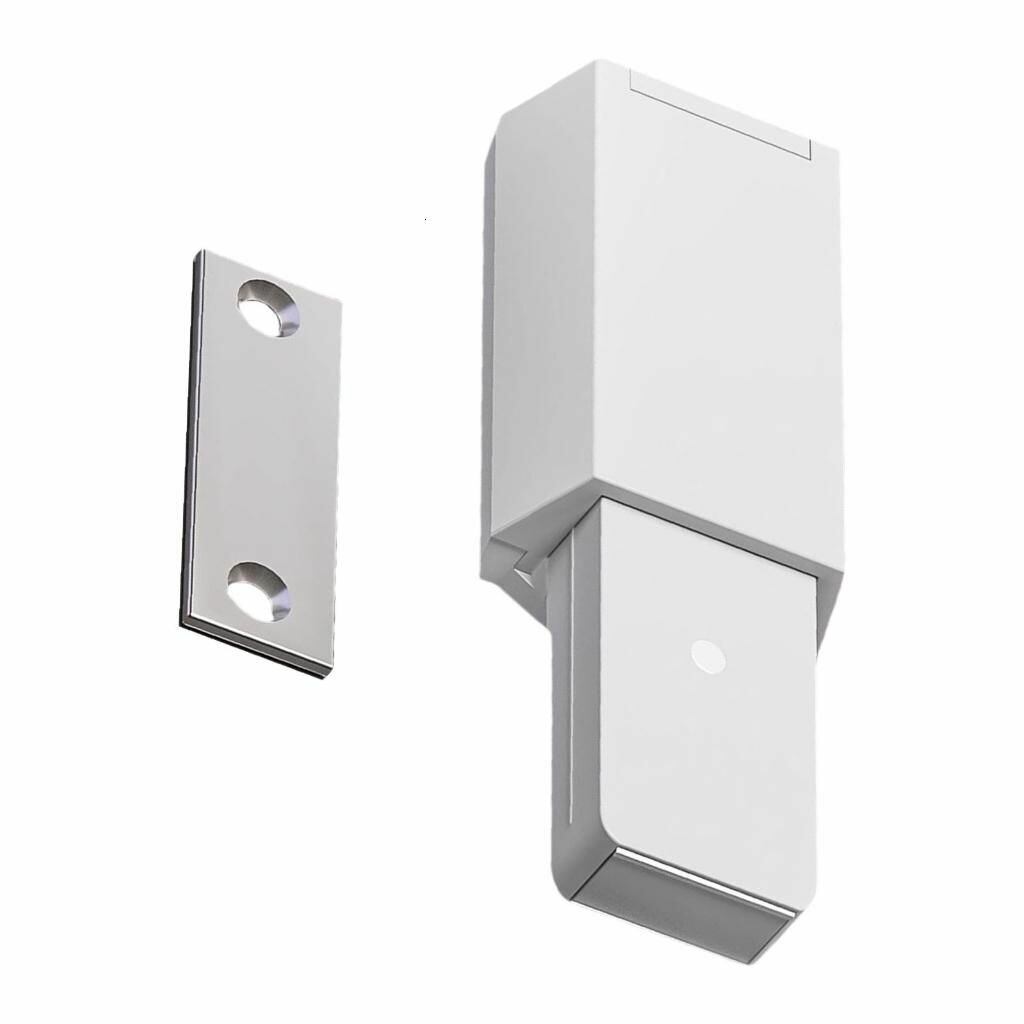 Сверхпрочное пластиковое устройство для автоматического отскока дверцы шкафа нажимного типа-белый