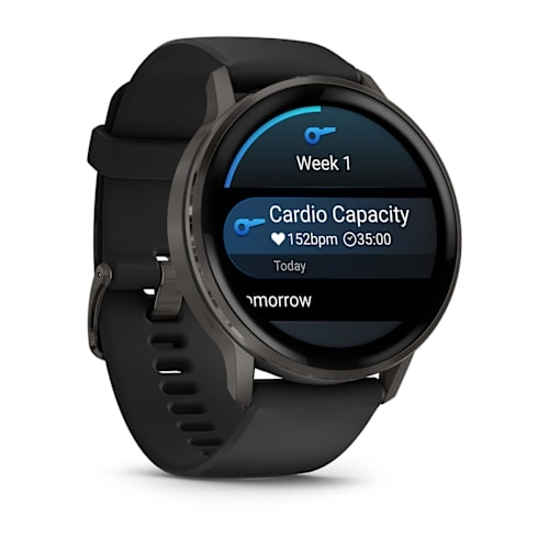 Умные часы Garmin Venu 4 45mm Slate Bezel With Black Silicone Band 010-03014-00