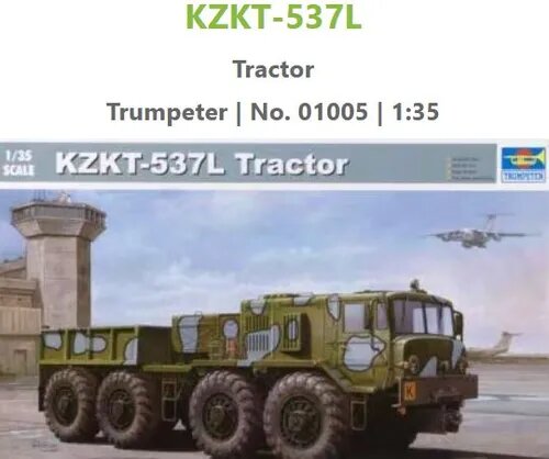 Trumpeter 01005 1/35 KZKT-537L Модель сборки прицепов