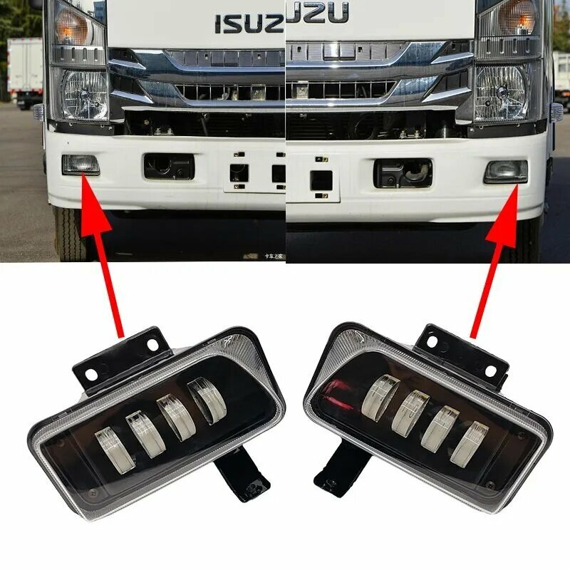 Isuzu Фары автомобильные, Противотуманная фара, 2 шт, арт. Фары противотуманные 24V для Isuzu KV100 KV600 M100700P