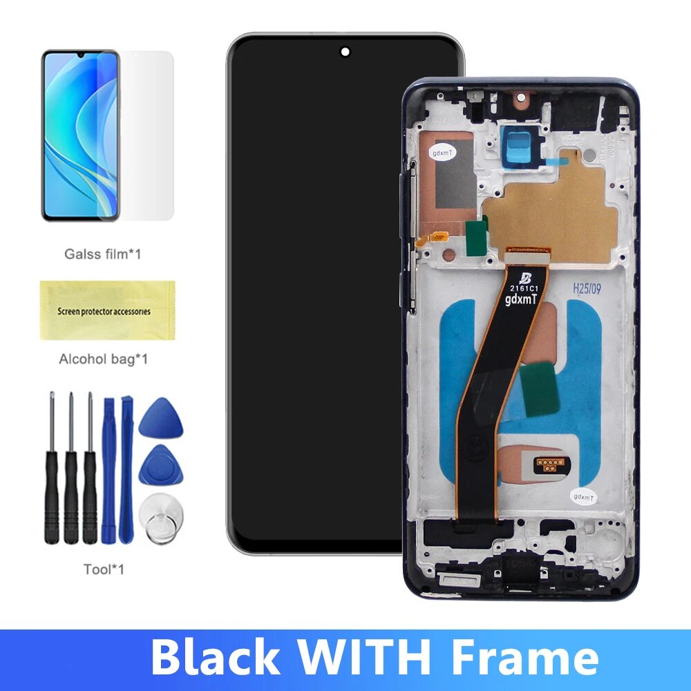 Экран для Samsung Galaxy S20 G980F с рамкой, черный TFT