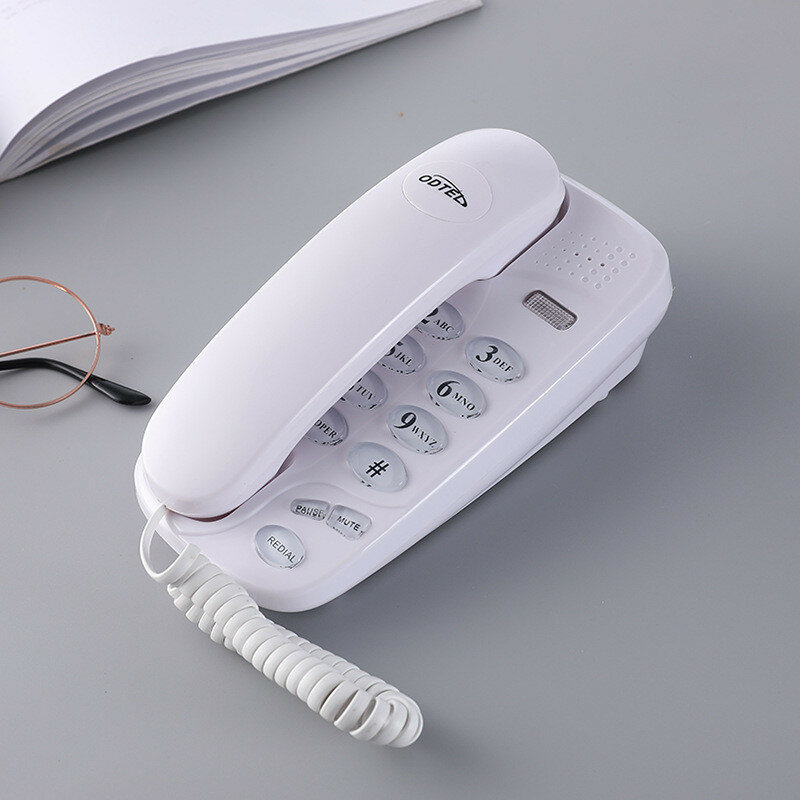 Landline phone with wall mount design for business environments verizon white