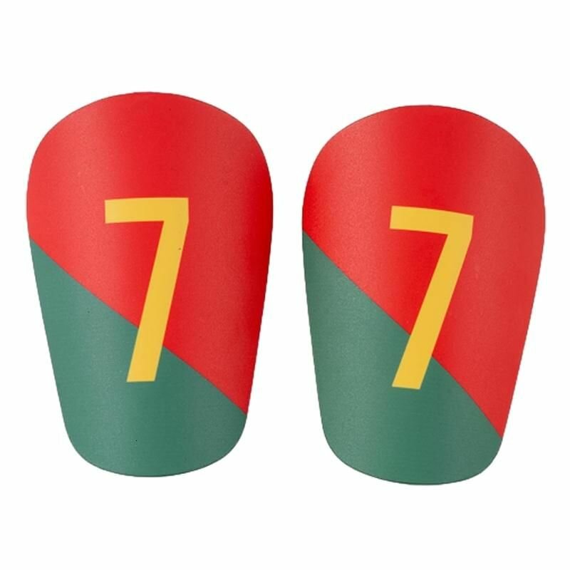 Футбольные щитки, - S - Красный и Зеленый № 7