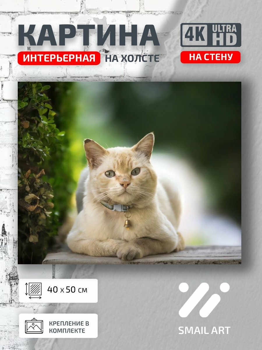 Картина на холсте интерьерная 40 на 50 на стену Кустарник Animal для детской animal style