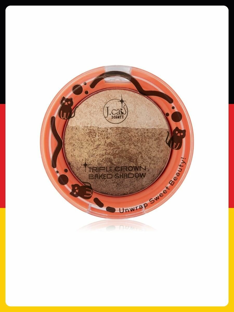 Тени для век J.Cat Beauty Triple Crown Long-Lasting Eyeshadow 108 Baked Alaska, 2,5 г