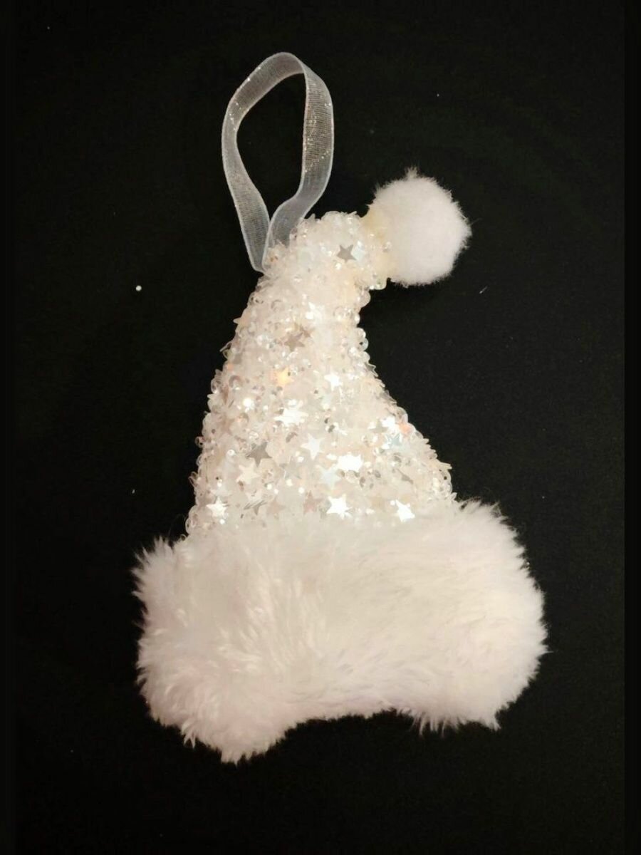 Елочное украшение "Колпак со звездами "12х8см