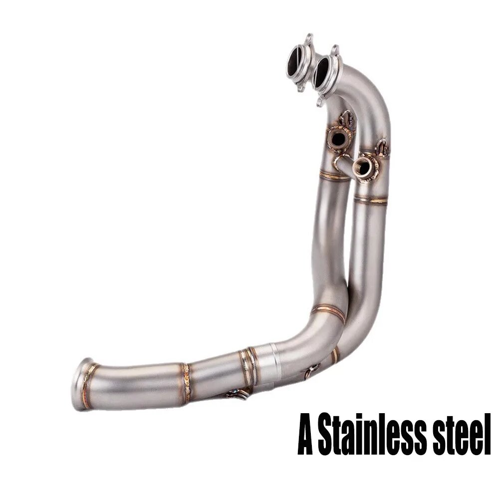 Качественная выхлопная труба 666 подходит для KTM 790 890 Duke Adv CFMOTO 800NK 800MT, модифицированная выхлопная труба, передняя секция в стиле Скорпион A Stainless steel