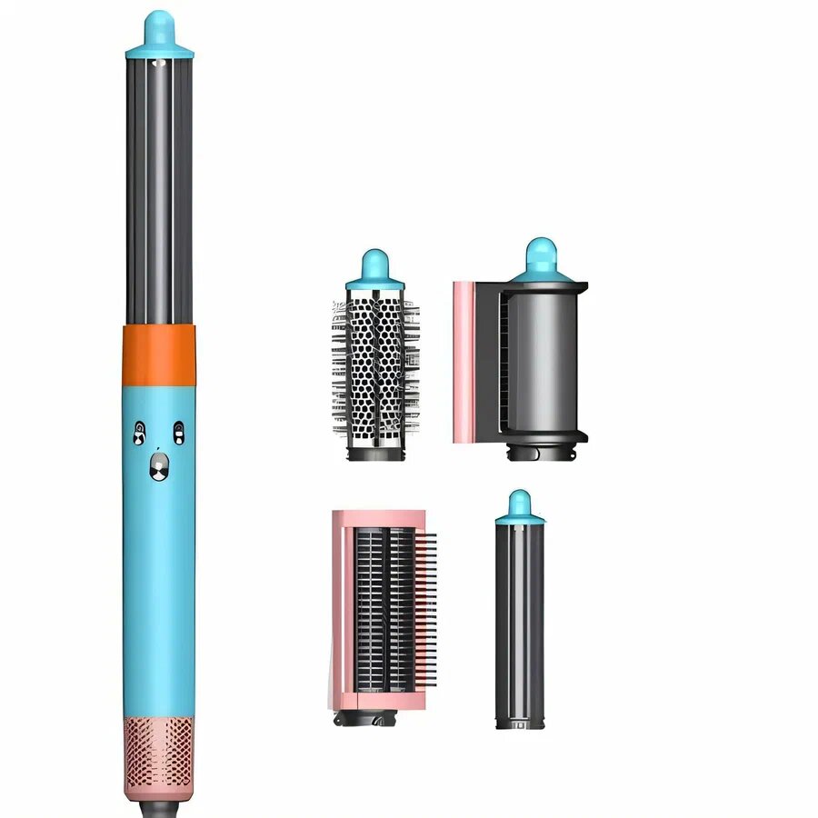 Мультистайлер SenCiciMen X9 4in1 Green, 4 насадки, ионизация, 95°C, для выпрямления и завивки волос