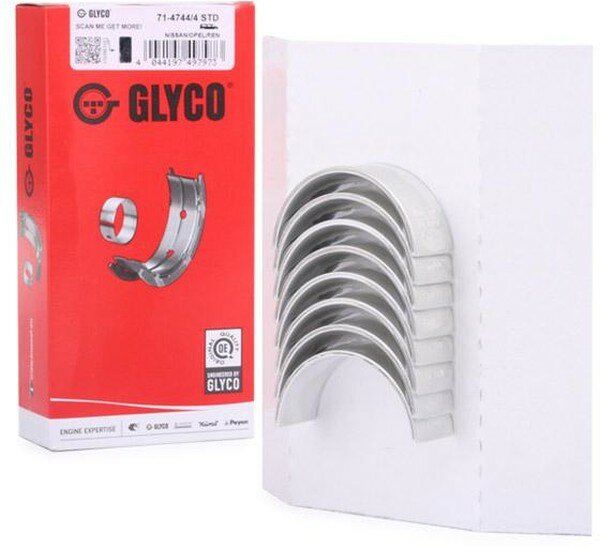 Комплект вкладышей шатунных GLYCO 71-4744/4 STD Nissan, Opel, Renault 2.2di, 2.5dci Mot. G9t, G9u 00-> STD