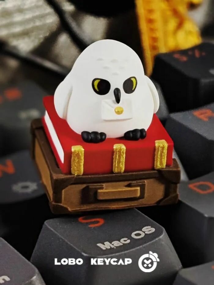 Кейкапы для механической клавиатуры-Гарри Поттер, смоляной кейкап ручной работы, Хедвиг