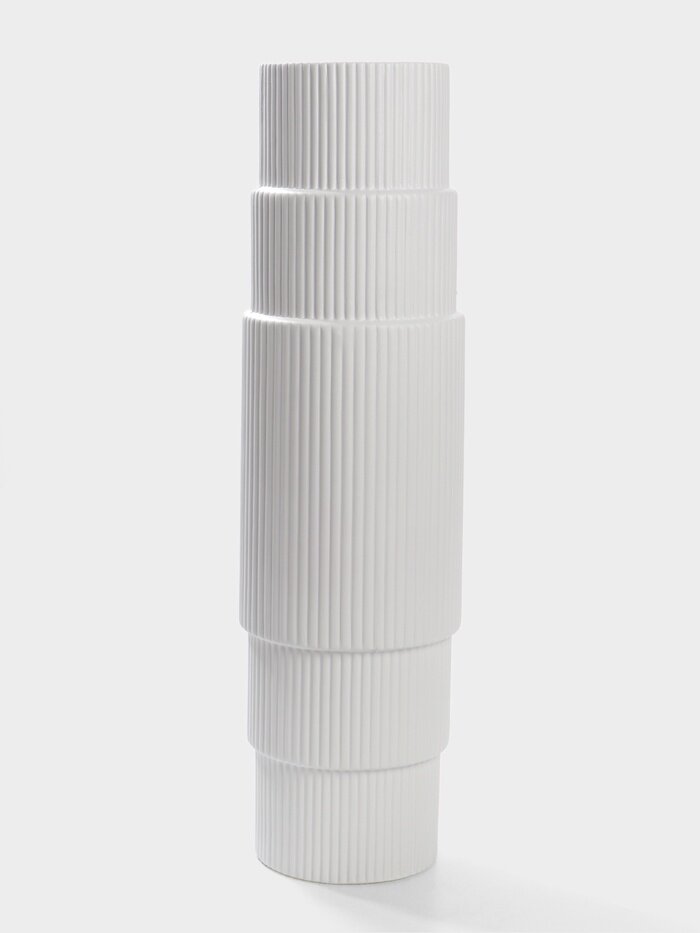 Ваза напольная керамика "Идальго" 58х13 см, белый 10902451