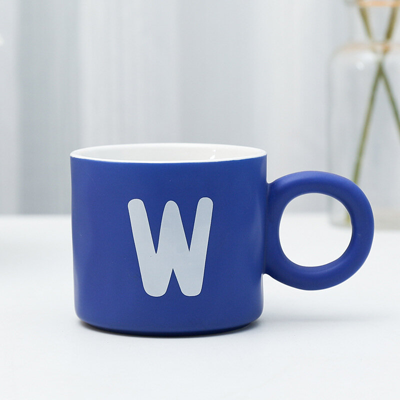 Croin синяя креативная керамическая кружка большой емкости Персонализированная чашка фамилии офисная пара чашка для