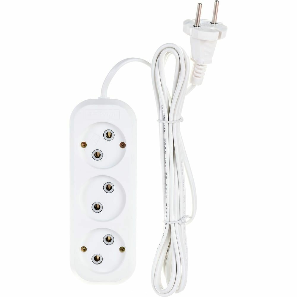 Удлинитель 3х3м без заземл. 6А IP20 У6-639 ШВВП 2х0.75 UNIVersal 9631933