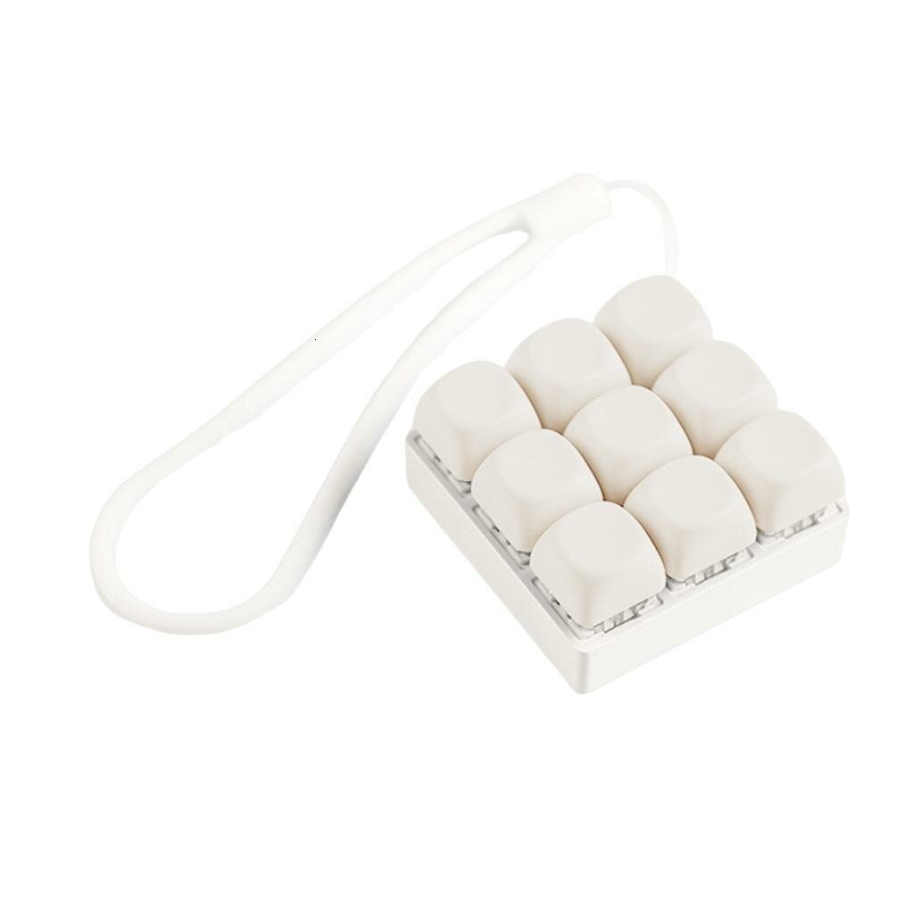 9-клавишный тестер кейкапов для механической клавиатуры, Белый