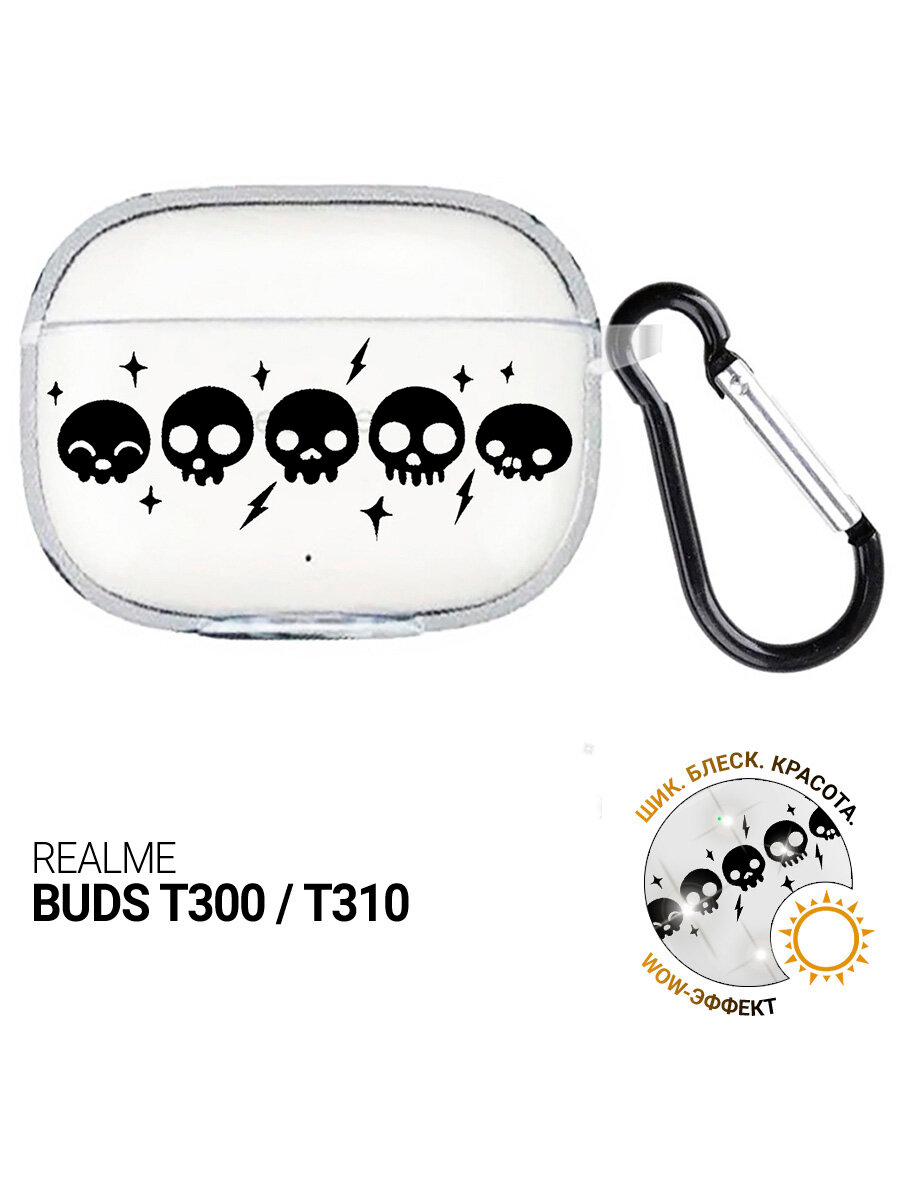 Чехол на Realme Buds T300 / T310 с принтом Весёлые костяшки, hst