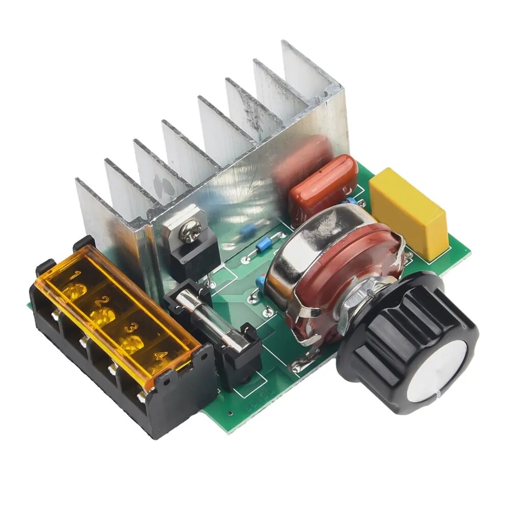 Модуль Регулятора Скорости Двигателя SCR Мощностью 4000 Вт 220 В Переменного Тока, Регулятор Напряжения, Диммер