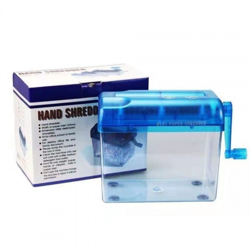 Портативный мини-ручной шредер для бумаги A6, маленький офисный бесшумный шредер, ручной измельчитель бумаги