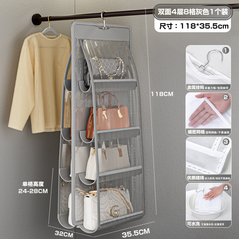 Артефакт для хранения сумок, подвесной держатель для сумок, сетчатый органайзер, подвесное место для кукол, экономия пространства