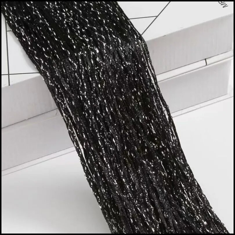 Занавеска на дверь из бусин 100x200 см черный, нитяная штора для дверного проема