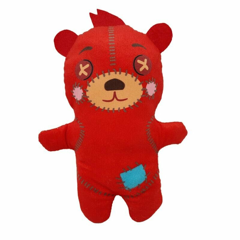 (21 см) Cocomelon jj Семейная маленькая красная медведь шийная кукла