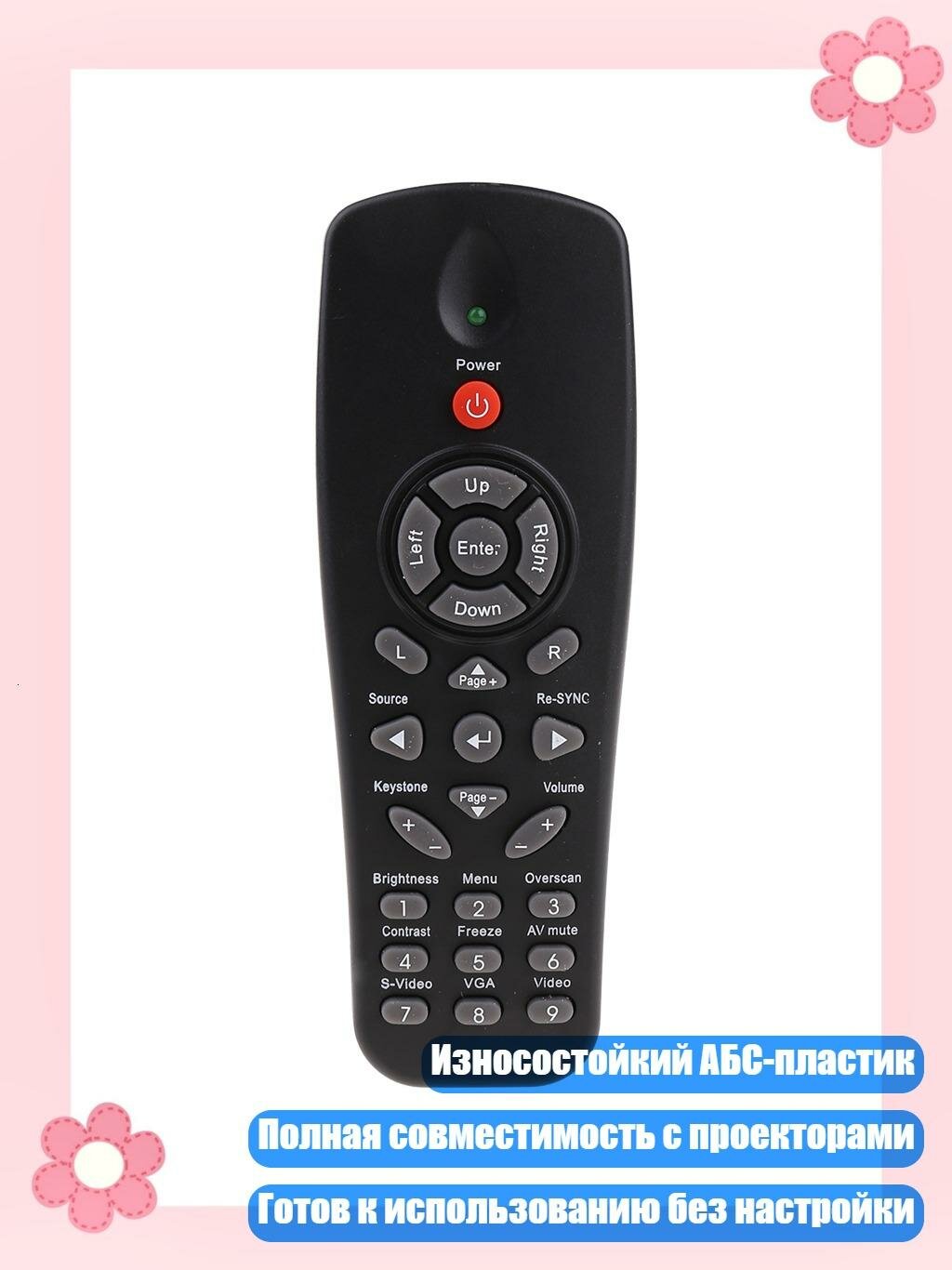 Пульт ДУ для проектора OPTOMA DS317/DS316/DS219/DS216, Черный