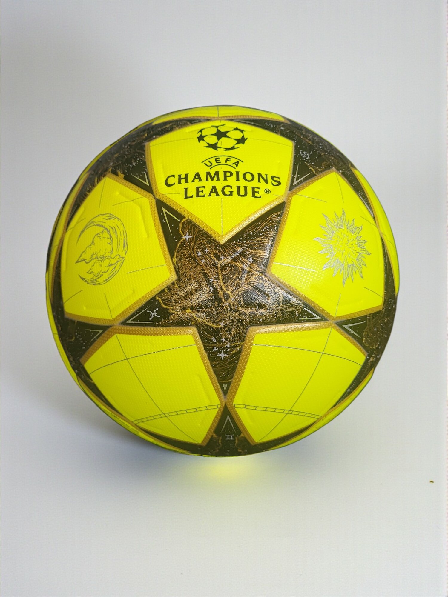 Футбольный мяч MSN TOYS "Лига Чемпионов", 5 размер, желтый, полиуретан