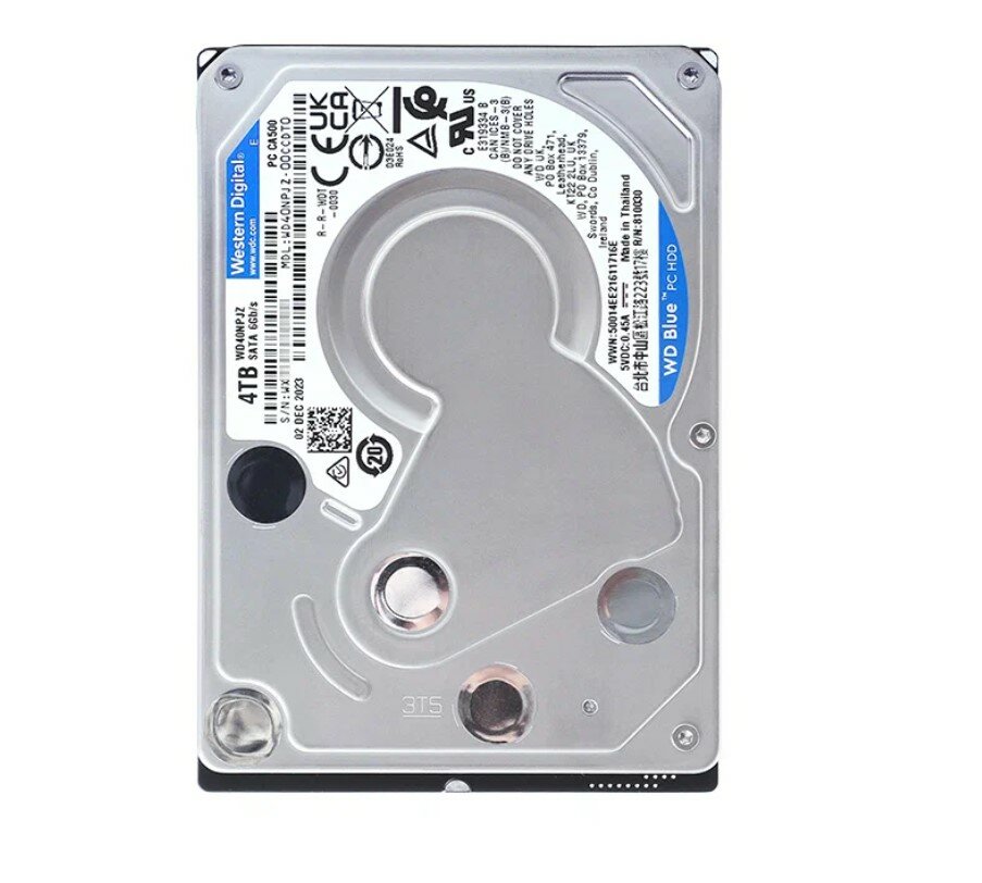 Жесткий диск WD Blue 4ТБ WD40NPZZ 4TB , 128MB, 4800rpm, 15MM, 2.5" REF