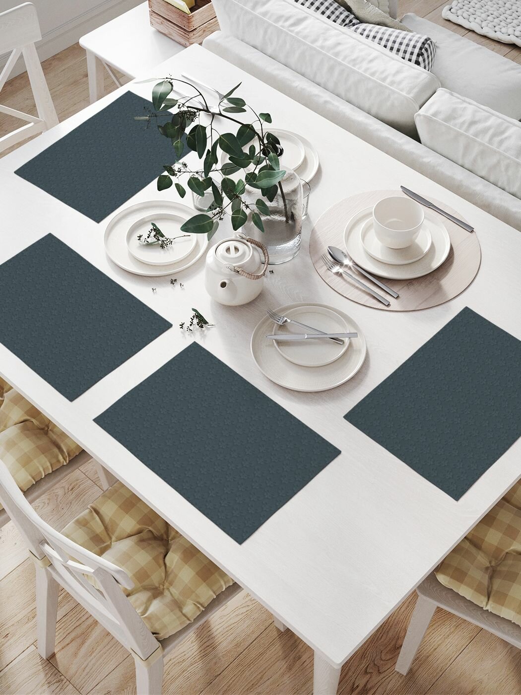 Салфетки на стол сервировочные прямоугольные "Векторный декор", 32x46, JoyArty