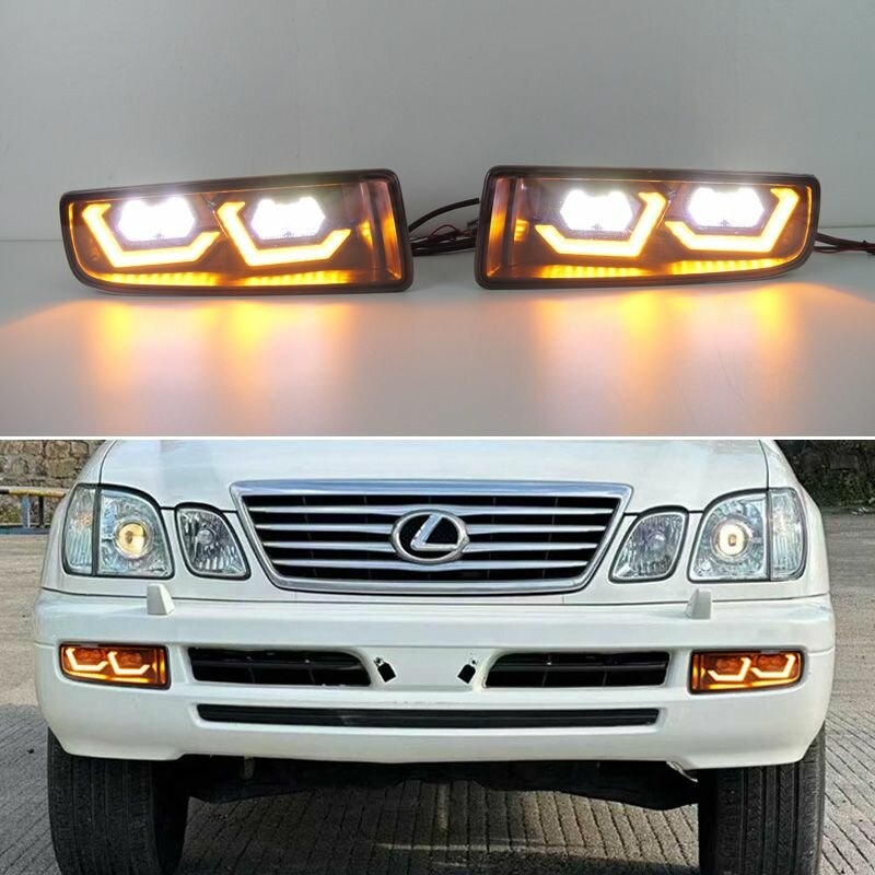 Фары автомобильные, Огни дневные ходовые, 2 шт, арт. Lexus LX470 1998-2006