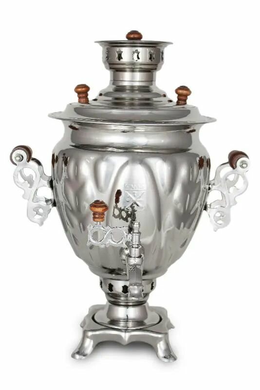 Самовар на дровах 2,5 л Желудь (никелированный)