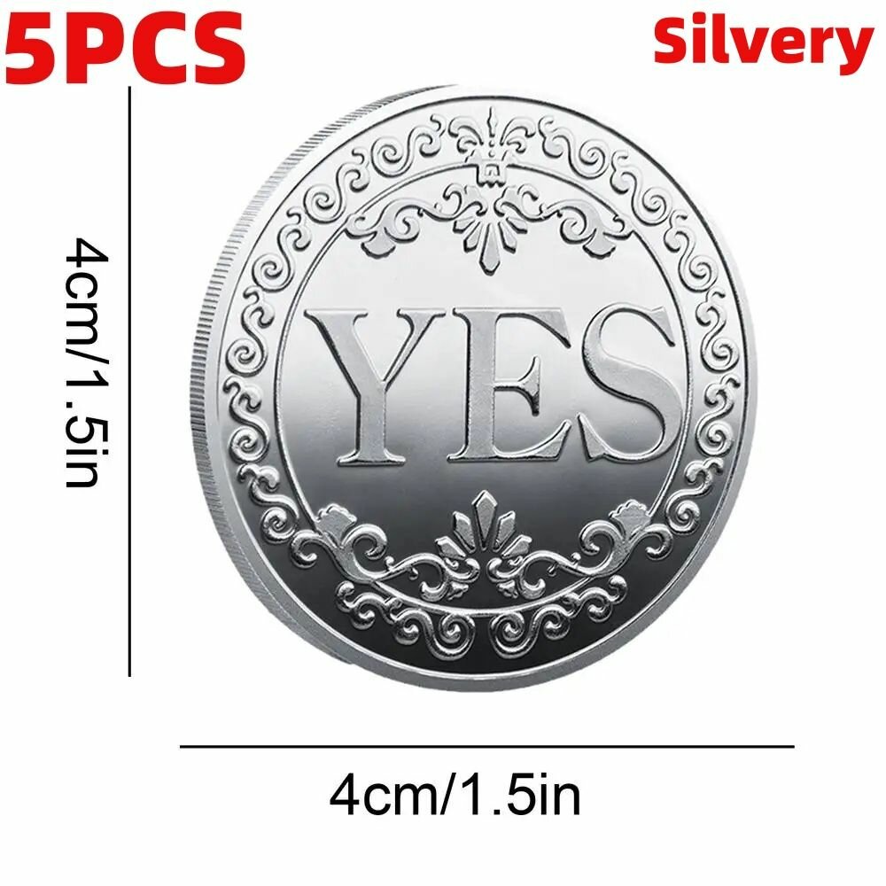 Да Нет Металлическая монета для принятия решений, коллекционная , памятная