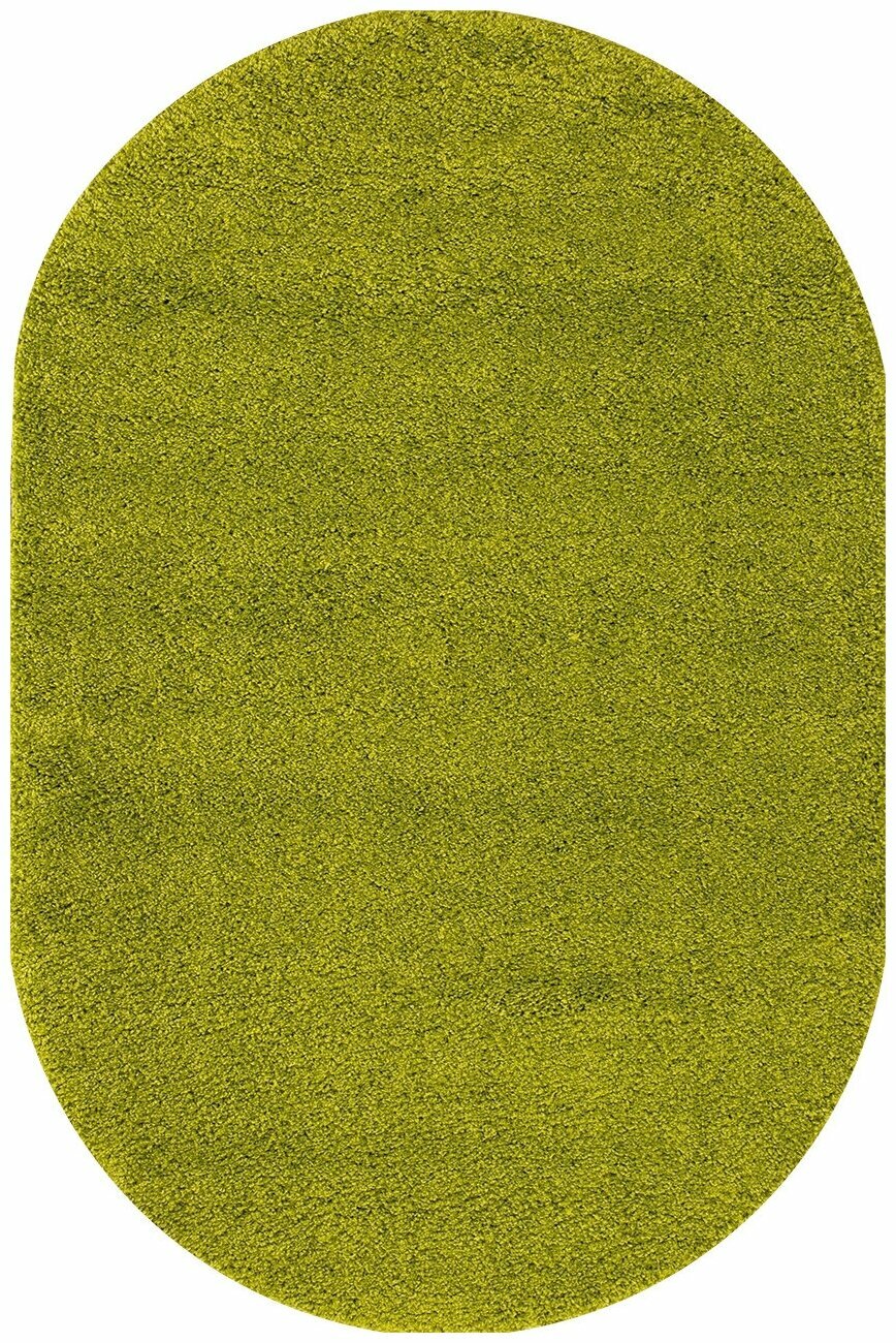 Овальный ковер-шегги однотонный STAR CARPET Comfort 0,8 х 1,5 м, зелёный