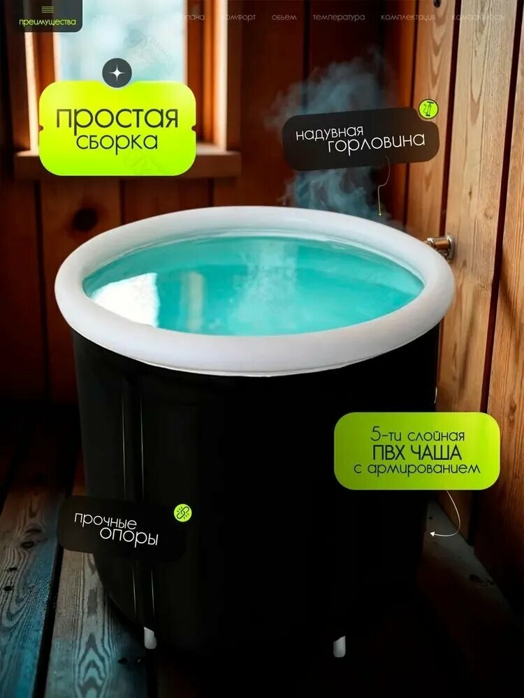 Купель для бани пластиковая. Банный чан.