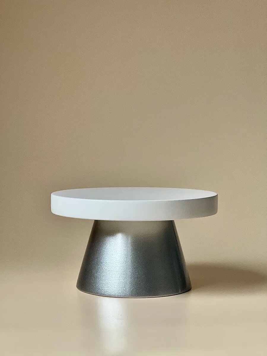 Тортовница для Бенто торта Серебристая - Диаметр 16см Высота 9см