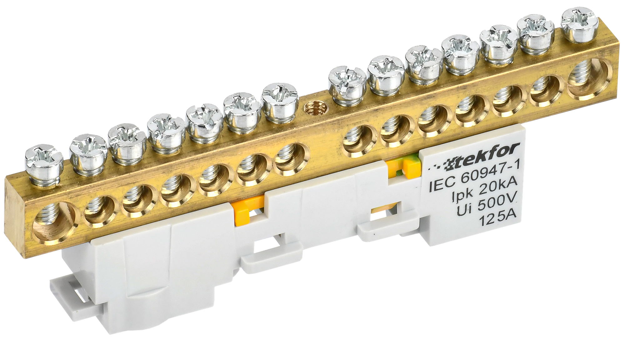 TEKFOR Шина PE земля неизолированная на универсальном держателе 8х12-14-Ж IEK IEK TF-NN20-14-DL-K05