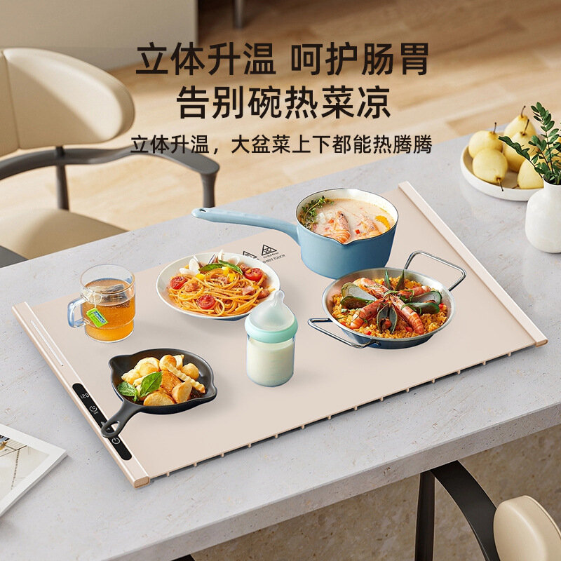 Силиконовая подогревающая тарелка для домашнего использования, горячие блюда, горячие обеды, тарелка с постоянной температурой, многофункциональный обеденный стол, хранение еды, изоляционная тарелка